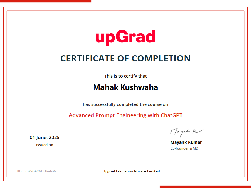 Mahak K. - Frontend Developer @ParallelDots | JavaScript | React.JS | Redux | CSE’2023 | LinkedIn